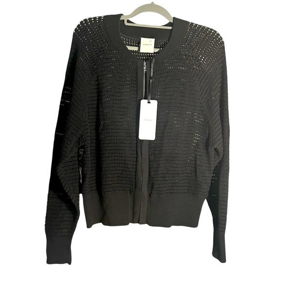 Varley | Sweaters | Nwt Varley Cameron Knit Blk Full Zip Sweater Sz Med ...